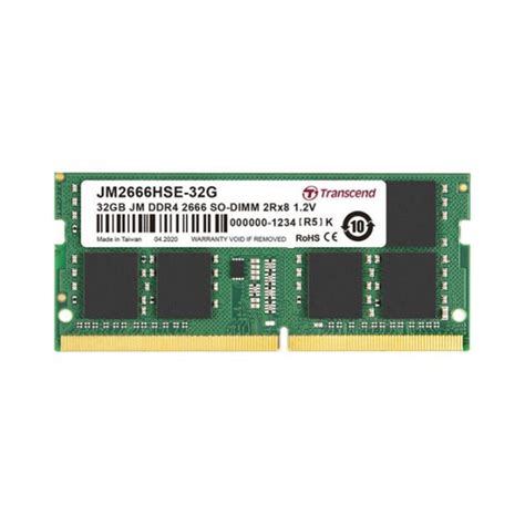 قیمت و خرید رم لپ تاپ Ddr4 تک کاناله 2666مگاهرتز Cl19 ترنسند مدل Jm2666hse 32g ظرفیت 32 گیگابایت