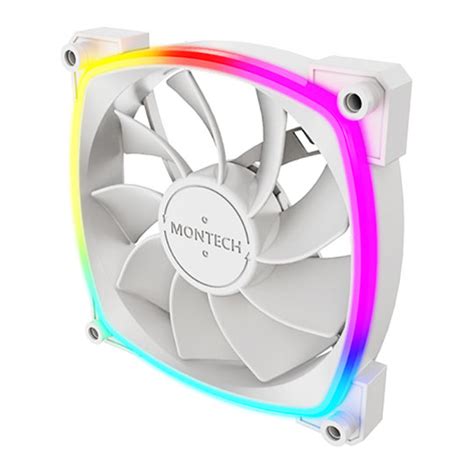 Montec RX120 PWM White 120mm Reversible ARGB Case Fan LN140872 RX120 PWM W SCAN UK