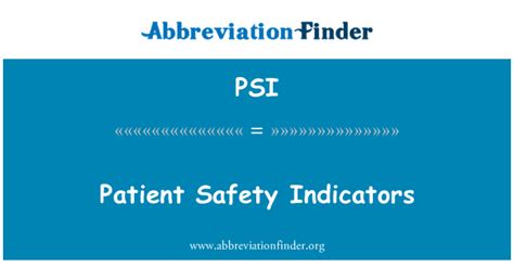 Psi Stands For Patient Safety Indicators Abbreviation Finder