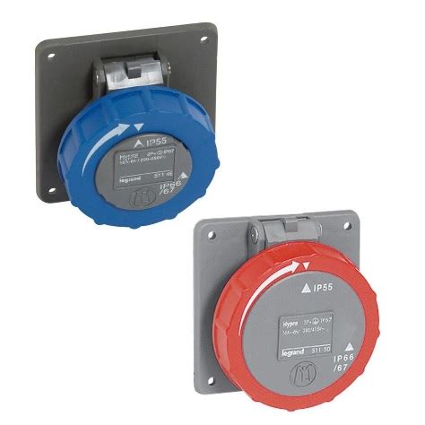 Panel Mounting Socket With Single Fixing Centres KAHAEL Electrotechnic Supplies