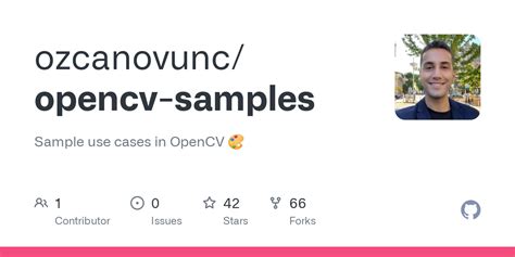 Github Ozcanovuncopencv Samples Sample Use Cases In Opencv 🎨