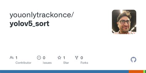 Github Youonlytrackonceyolov5sort