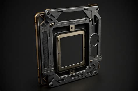 Premium Ai Image Metal Detector Frame With Metal Parts On Dark Background Created With