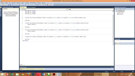 TUTORIAL VISUAL BASIC CRONOMETRO CON TIMER YouTube