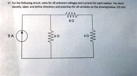 solved for the following circuit solve for all unknown voltages and