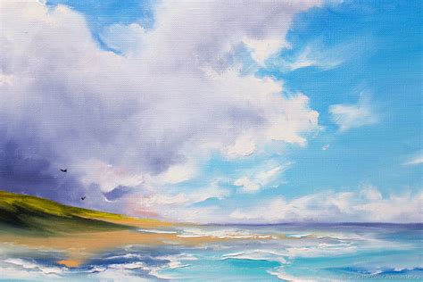 Картина море маслом Морской пейзаж Картина небо в интернет магазине на Ярмарке Мастеров