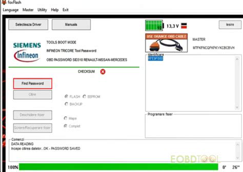 FoxFlash Read Write Renault SID310 Via OBD Or Boot