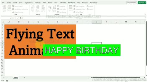 Flying Text Animation Ms Excel Tips And Tricks Youtube