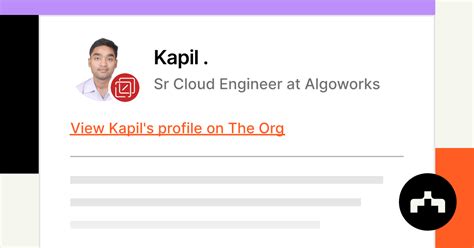 Kapil Sr Cloud Engineer At Algoworks The Org