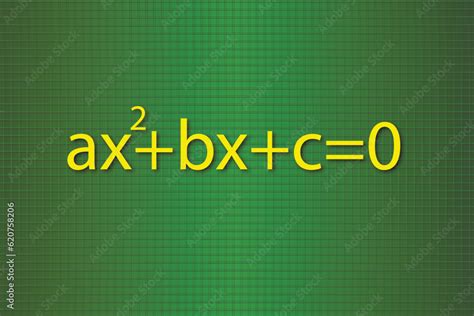 Math Background Formula Of Quadratic Equation Vector Illustration