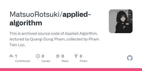 Github Matsuorotsukiapplied Algorithm This Is Archived Source Code