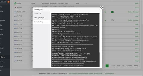 Nginx Installation Fails Aapanel Free Hosting Control Panel One