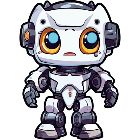Adorable Robot Chibi Para Diseños Lindos Trae Capricho A Los Sitios Web