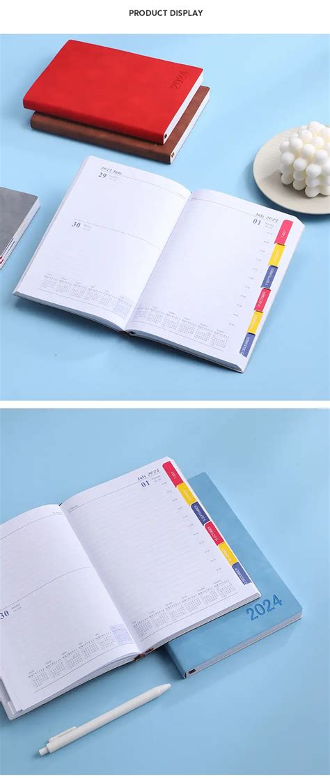 2024 영어 달력 책 A5 노트북 계획서 365일 시간 관리 효율성 매뉴얼 일일 계획 카드 달력 책 Temu Republic Of Korea