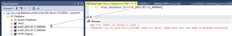 Sql Server Im Having Trouble Dropping An Azure Database From A Partial Restore Stack Overflow