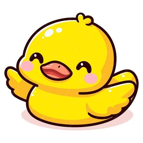 Premium Vector Cute Rubber Duck Cartoon Vector On White Background