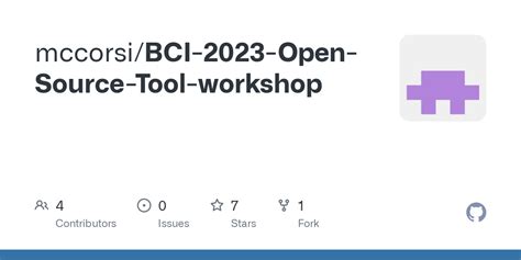 GitHub Mccorsi BCI Open Source Tool Workshop