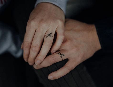 33 Beautiful Wedding Ring Tattoos For Non Traditional Couples