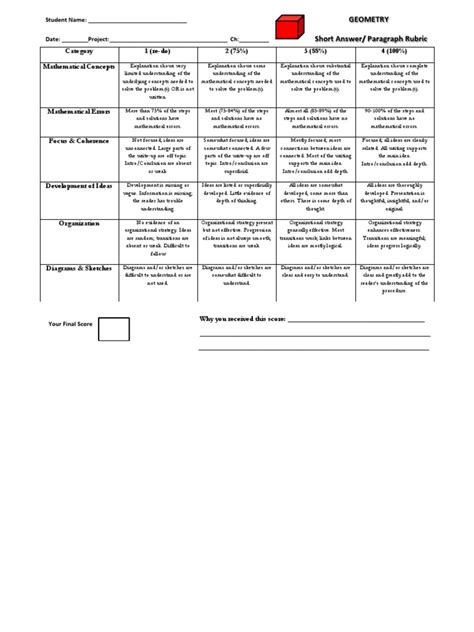 Pdf Geometry Project Rubric Dokumen Tips