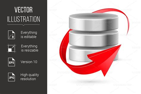 Update Database Icon 1 000 Database Icon With Update Symbol Stock