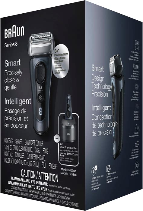 Braun – Series 8 8453cc Wet/Dry Electric Shaver – Grey – Sansujyuku