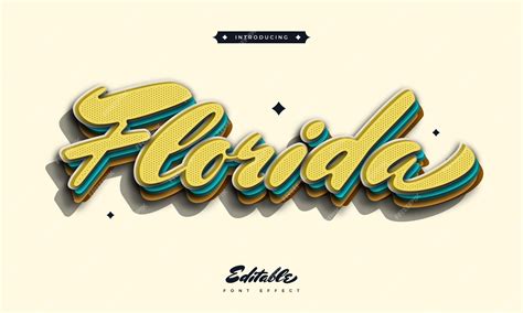 Premium Vector 3d Yellow And Blue Vintage Text Effect Editable Retro Text Style Effect