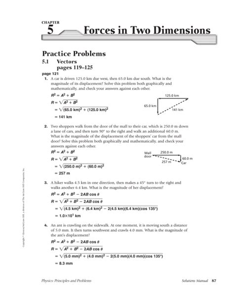 Forces In D Physics Solutions Manual Vectors Friction