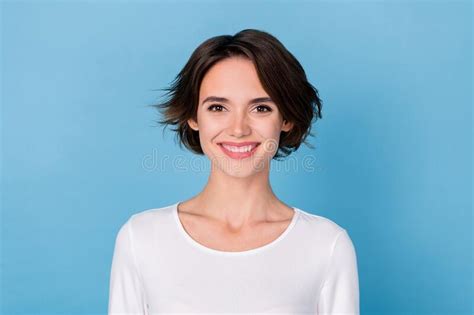Photo Of Pretty Adorable Sweet Young Woman Wear White Shirt Smiling