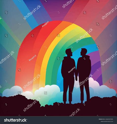 Two People Looking Each Other Silhouettes Stock Vector Royalty Free