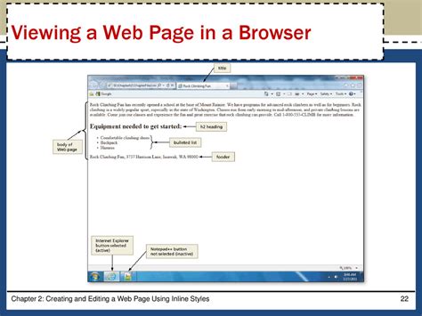 Chapter 2 Creating And Editing A Web Page Using Inline Styles Slides