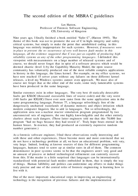 Pdf The Second Edition Of The Misra C Guidelines