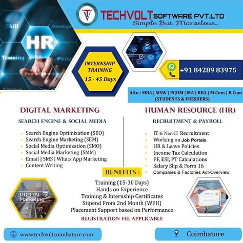 techvolt software coimbatore on linkedin humanresources internship