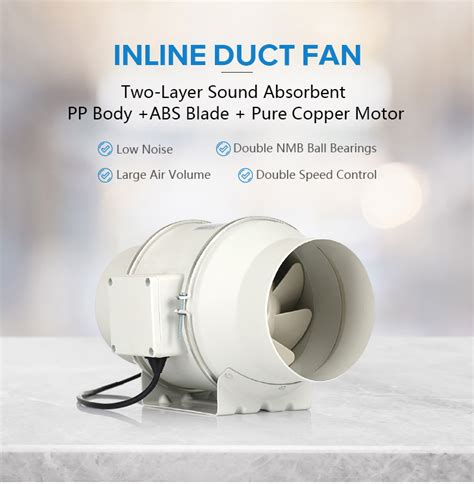 4 5 6 8 10 Inches Mixed Airflow Inline Duct Air Extractor Silent Exhaust Fan Wtih Ce And Saa