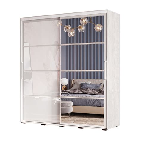 Шкаф купе Крафт 6 ясень белый