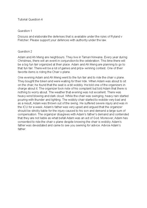 Tuto Question 4 Tutorial Question 4 Question 1 Discuss And Elaborate