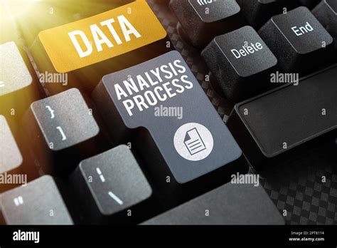 Hand Writing Sign Data Analysis Process Conceptual Photo Build A Dashboard And Analyze With