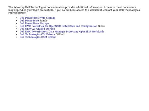 Dell Technologies Documentation Red Hat Openshift Container Platform 4 10 On Dell