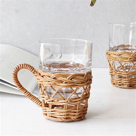 라탄 컵홀더 컵꽂이 1p 감도 깊은 취향 셀렉트샵 29cm