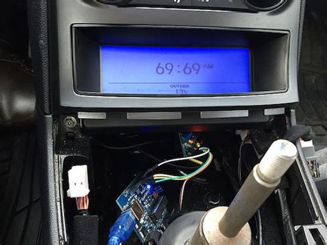 Maker Hacked His Cars Dashboard To Display Shower Thoughts Arduino Blog