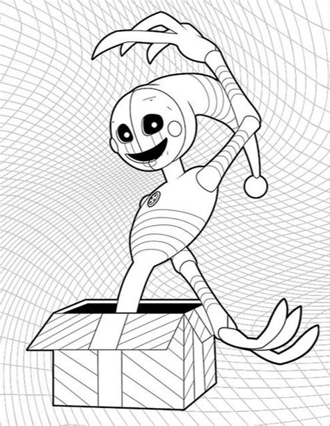 Fnaf Puppet Marionette Coloring Pages Five Nights Freddy Freddys Printable Easy Sister Drawings
