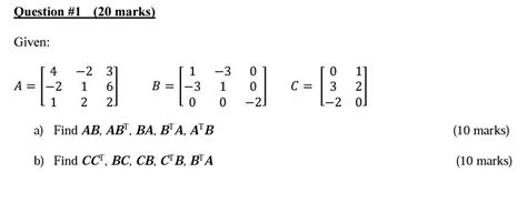 Solved Given Aleft Begin Array Ccc 4 And 2 And 3