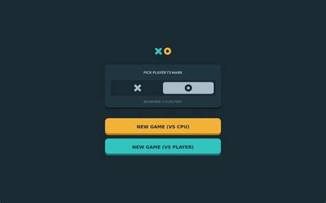 Frontend Mentor Tic Tac Toe Game Coding Challenge Solution