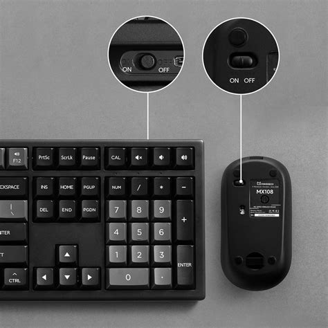Akko Mx108 Dual Mode Bluetooth 2 4ghz Wireless Keyboard And Mouse Combo Black And Silver Shopee