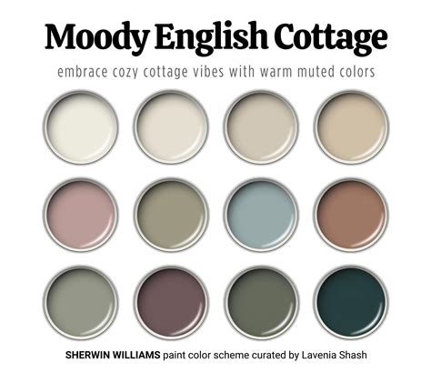 Sherwin Williams Moody English Cottage Color Palette Whole House