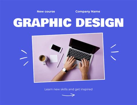 Graphic Design Course Announcement Online Flyer Template Vistacreate