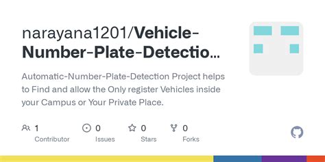 GitHub Narayana Vehicle Number Plate Detection Using OpenCV Automatic Number Plate
