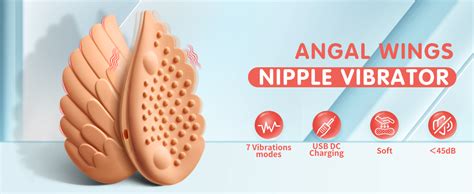 Amazon Com Vibrators Nipple Women Sex Toy Angel Wings Breast Vibrating Stimulator With 7