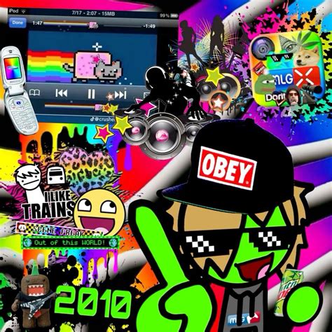 2010s Core Epic Nyan Cat Mlg Neon Eyestrain Scene Sc3n3 Scenecore Aes