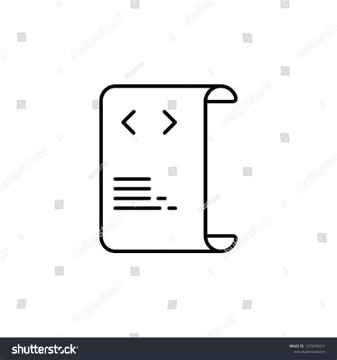 Coding Design Icon Simple Outline Vector Stock Vector Royalty Free 1275476911 Shutterstock