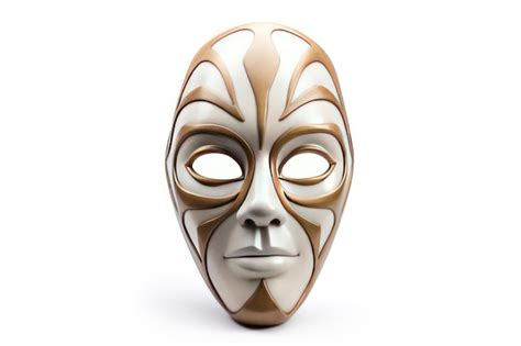 A Single Mask Isolated On White Background Premium Ai Generated Image